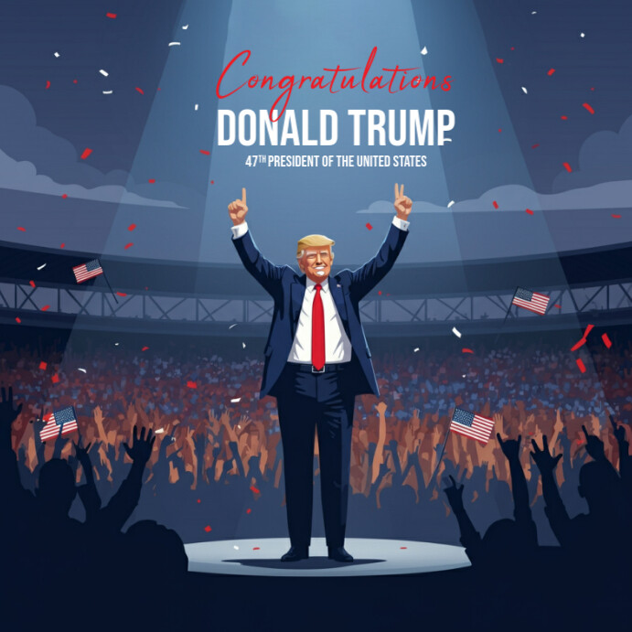 Donald Trump Wins Election Template | PosterMyWall