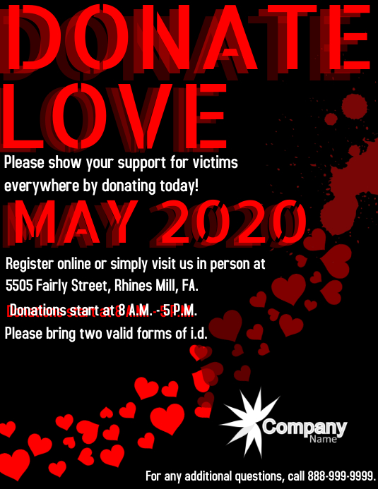 Donate Love Flyer Template | PosterMyWall