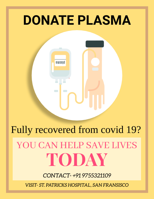 Donate plasma save lives Template | PosterMyWall