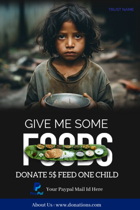 Donation Child Trust Poster Design Template | PosterMyWall