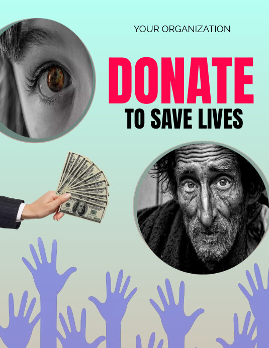 Donation flyer template | PosterMyWall