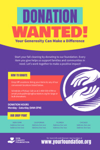 Charity Donation Flyer Poster Template | PosterMyWall