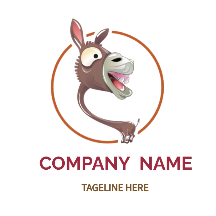 donkey cartoon logo Template | PosterMyWall