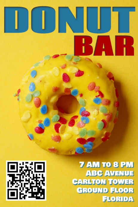 Copy of Donut Bar Flyer Template1 | PosterMyWall