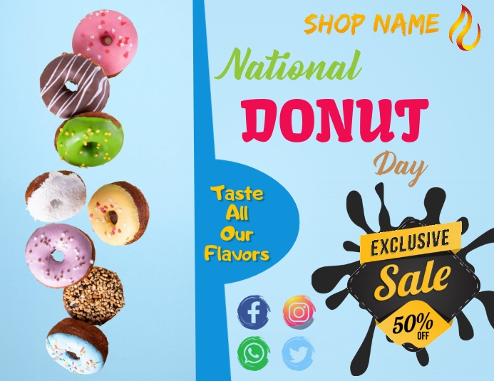 Donut Day Template | PosterMyWall