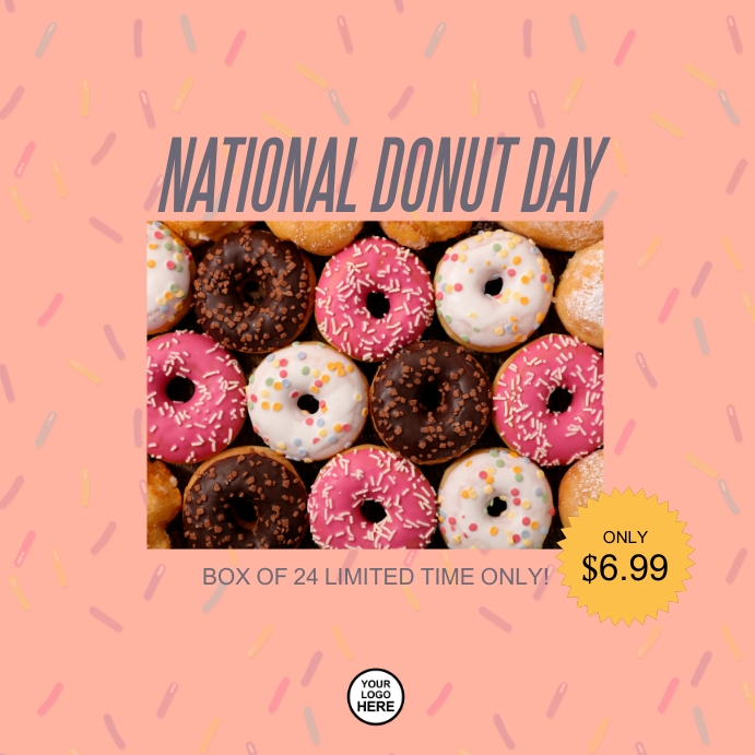 Donut Day Promo Template | PosterMyWall