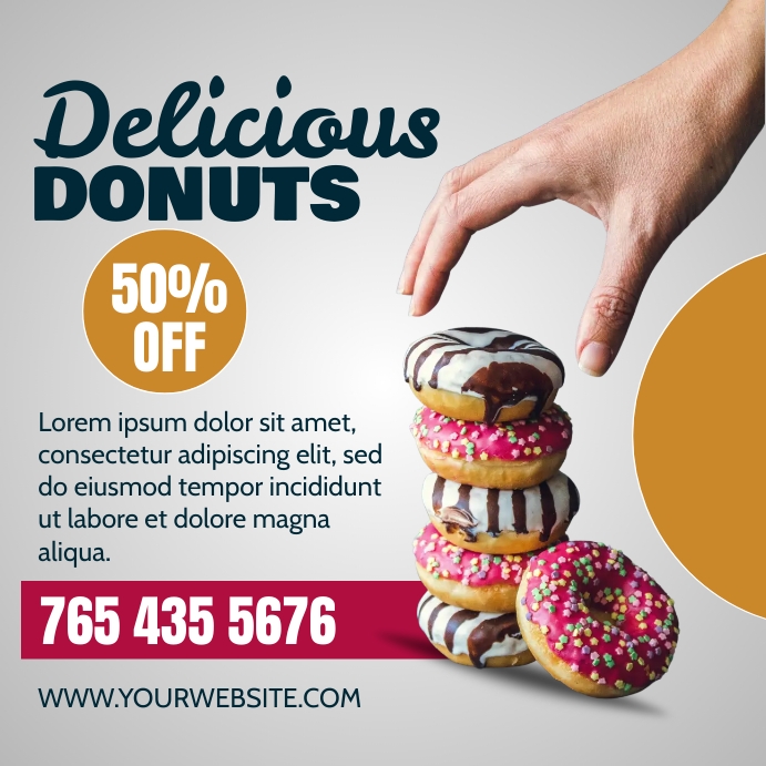 Donut Flyer Template | PosterMyWall