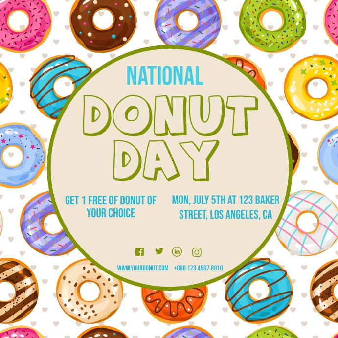 Donut Instagram Template | PosterMyWall