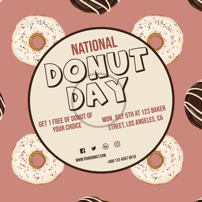 Modèle Instagram Donut | PosterMyWall