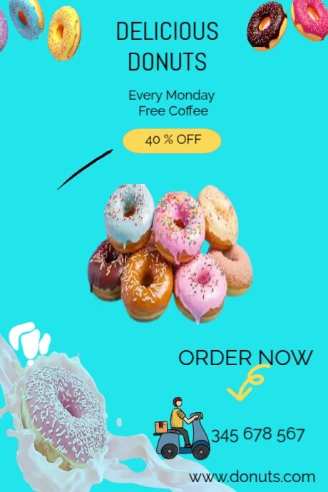 Donut Promotion Template | PosterMyWall