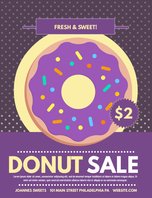 Donut Sale Template | PosterMyWall