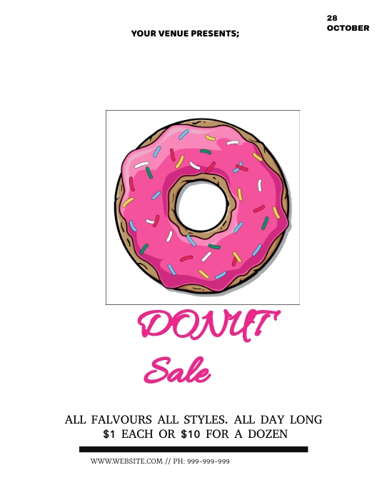 Donut sale Template | PosterMyWall