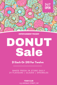 Sweet Cake Donuts Menu Flyer Template | PosterMyWall