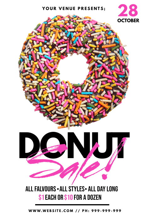 Donut Sale Poster Template | PosterMyWall