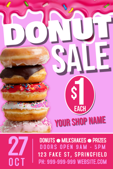 Copy of Donut Shop Poster | PosterMyWall