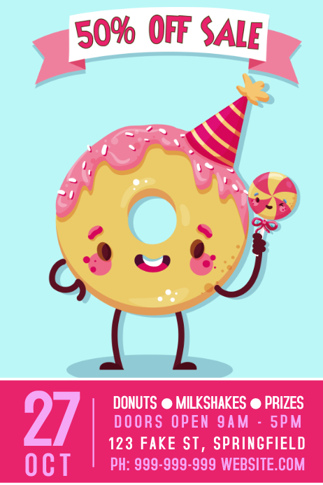 Donut Shop Poster Template | PosterMyWall
