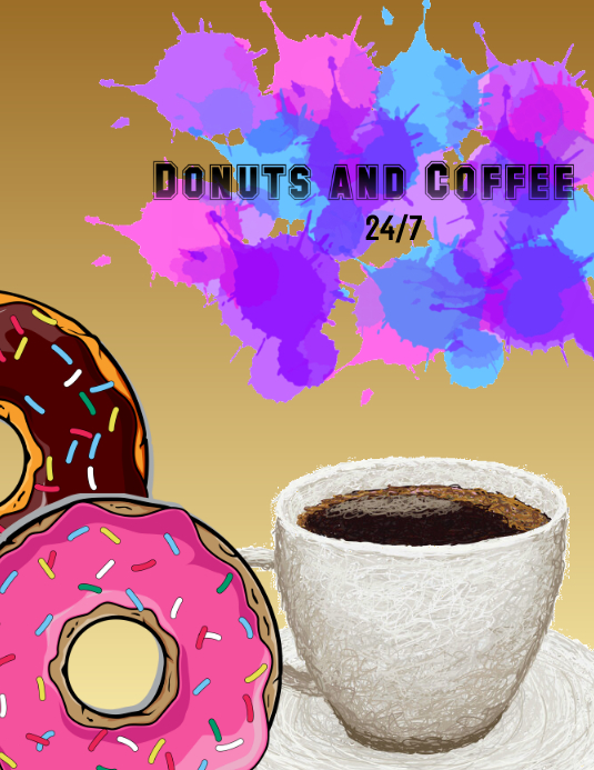 Copy of Donuts and Coffee | PosterMyWall