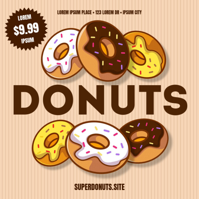 Spanduk Donat Templat | PosterMyWall