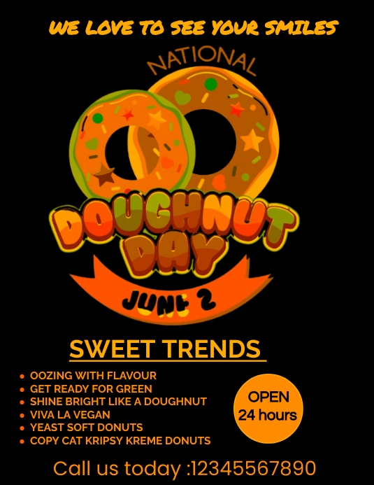 Copy of Donuts Day Instagram post template Donuts Day | PosterMyWall