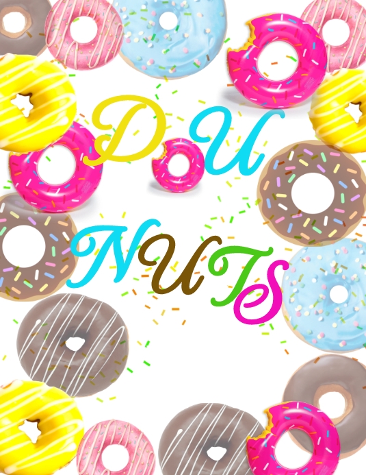 Donuts Flyer Template | PosterMyWall