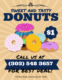 Donuts Sale Flyer Template | PosterMyWall