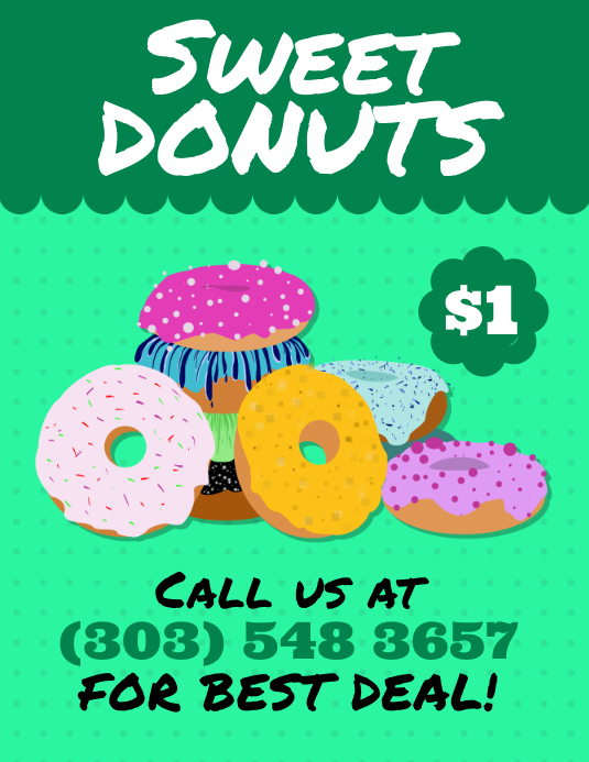 Donuts Sale Flyer Template | PosterMyWall