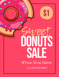 Donuts Sale Flyer Template | PosterMyWall