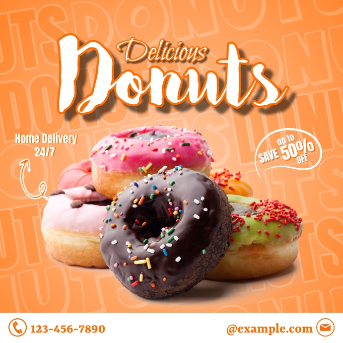 Donuts Sale Instagram Post Templat | PosterMyWall