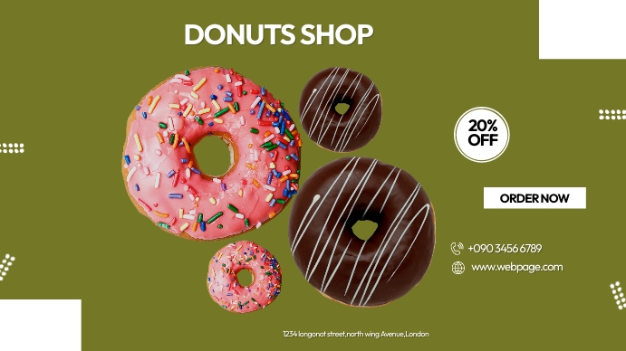 Brosur Brosur Toko Donat Templat | PosterMyWall