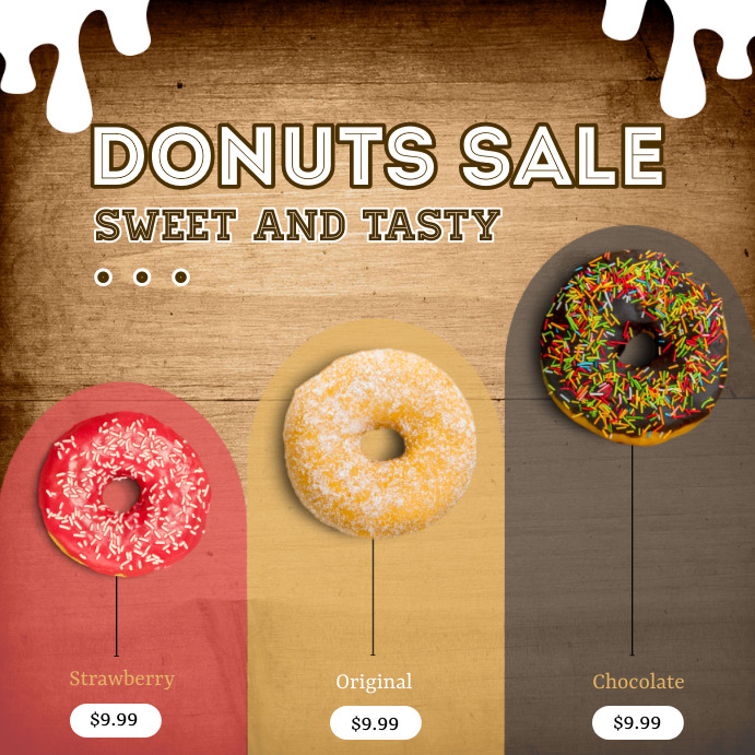 Copy of Donuts Shop Promotion Instagram Post | PosterMyWall