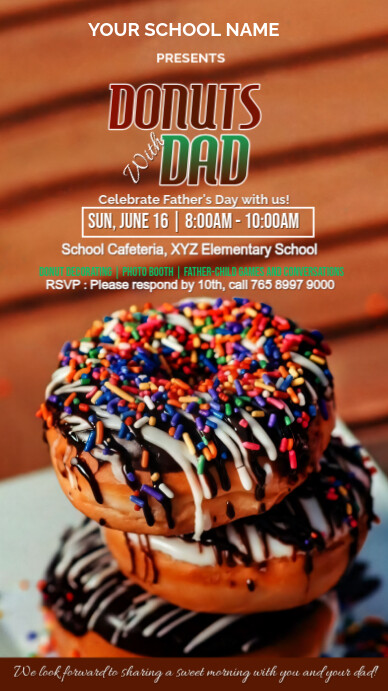 Copy of Donuts with Dad | PosterMyWall