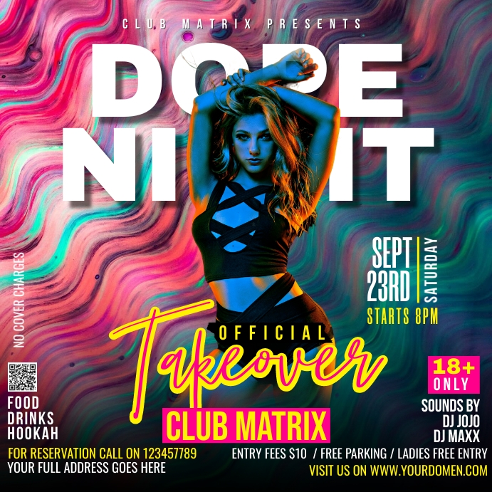 Dope Night takeover Template | PosterMyWall