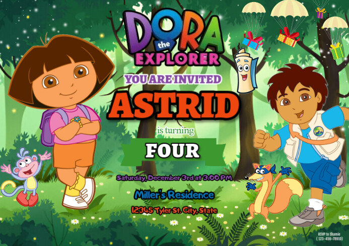 Copy of dora the explorer | PosterMyWall