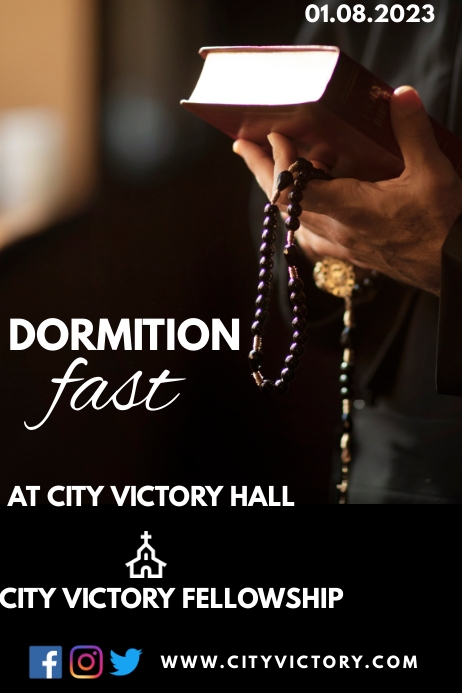 Dormition Fast Template | PosterMyWall