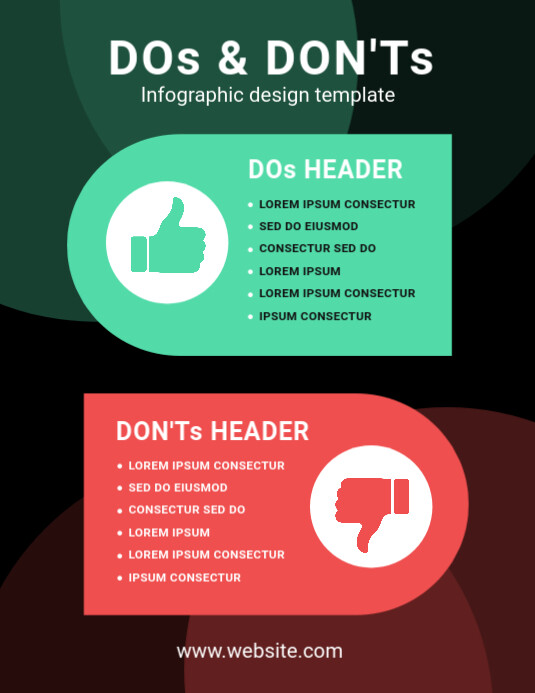 Dos and Don'ts Infographics Design Template | PosterMyWall