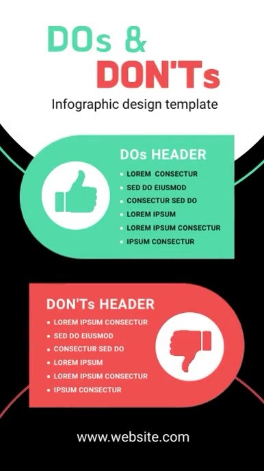 Dos and Don'ts Infographics Template | PosterMyWall