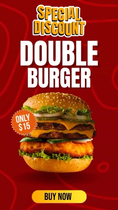 Double Burger Flyer Template | PosterMyWall