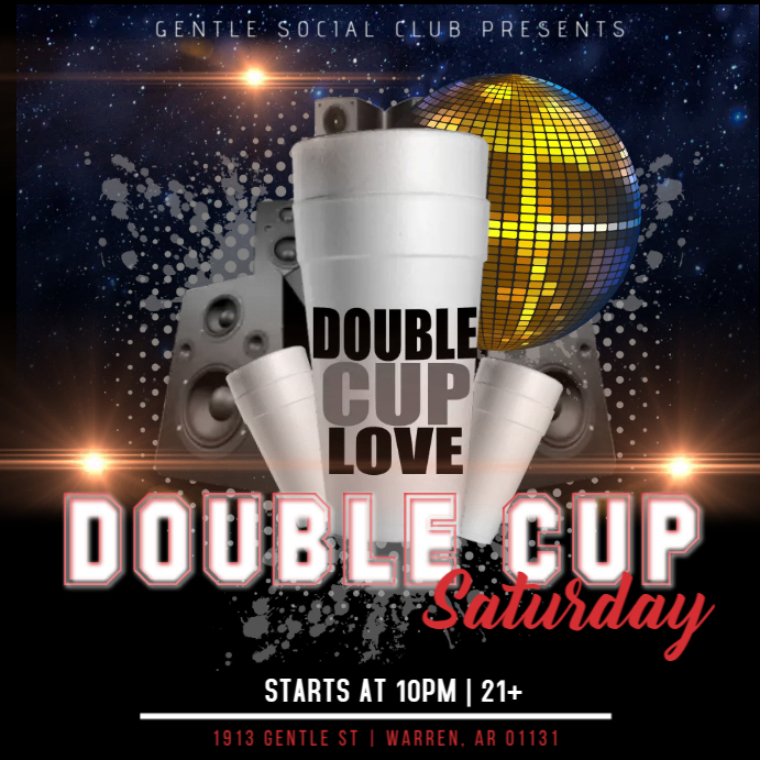 DOUBLE CUP LOVE Template | PosterMyWall