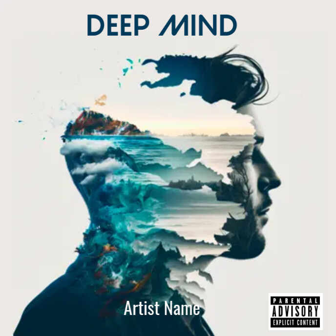 double exposure album art named deep mind (2) Template | PosterMyWall