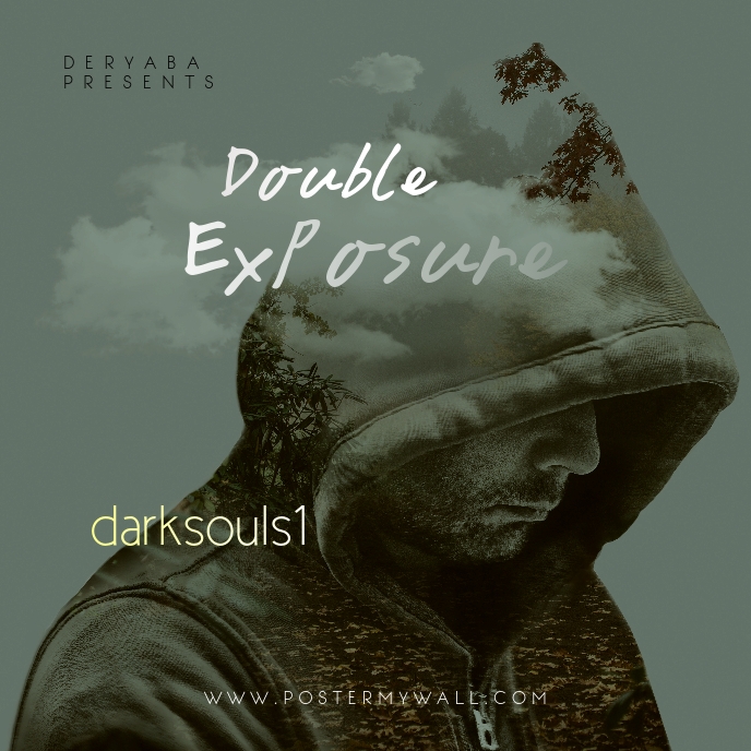 Double Exposure Mixtape CD Cover Art Template | PosterMyWall