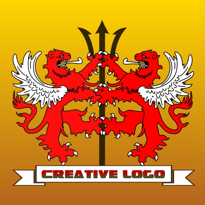 double lion logo Template | PosterMyWall