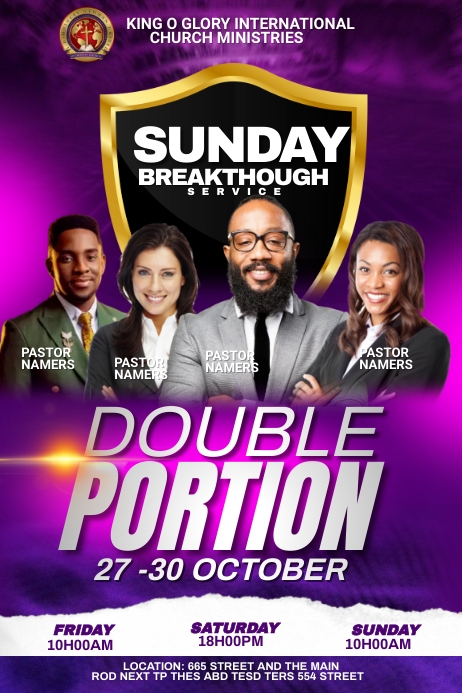 Copy of double portion | PosterMyWall