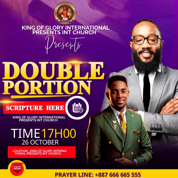 Plantilla de double portion | PosterMyWall