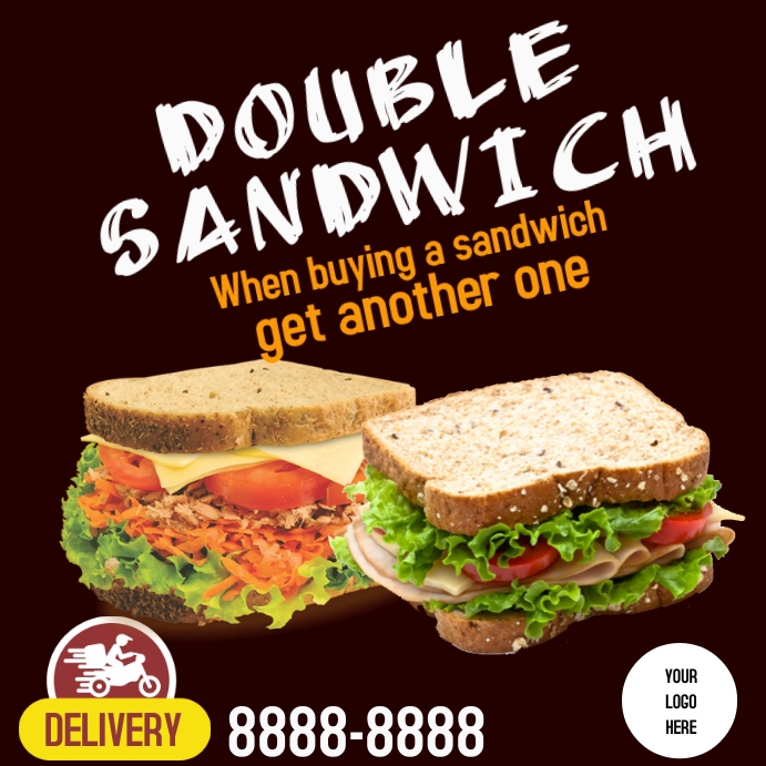 Double sandwich Template | PosterMyWall