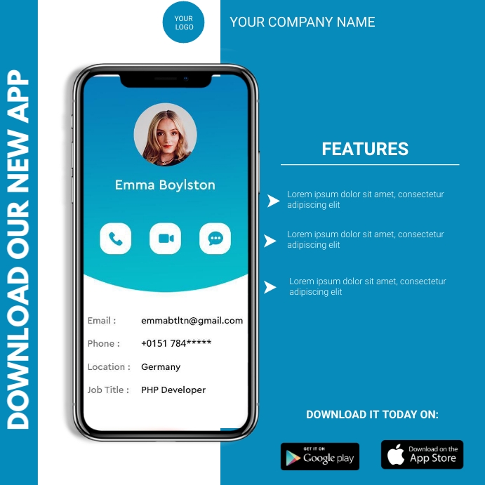 Copy of Download app flyer | PosterMyWall