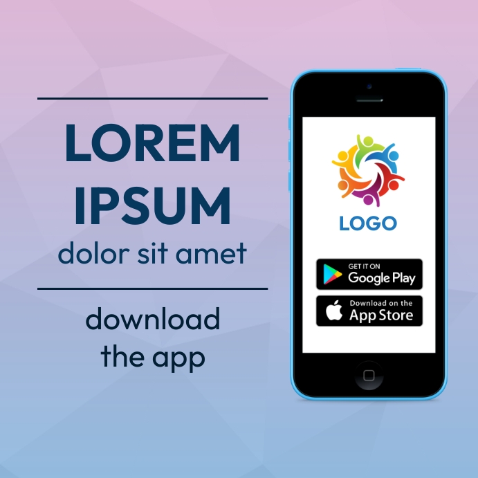 download app Instagram ad flyer Template | PosterMyWall