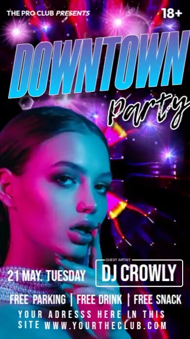 Copy of Downtown Party Video | PosterMyWall