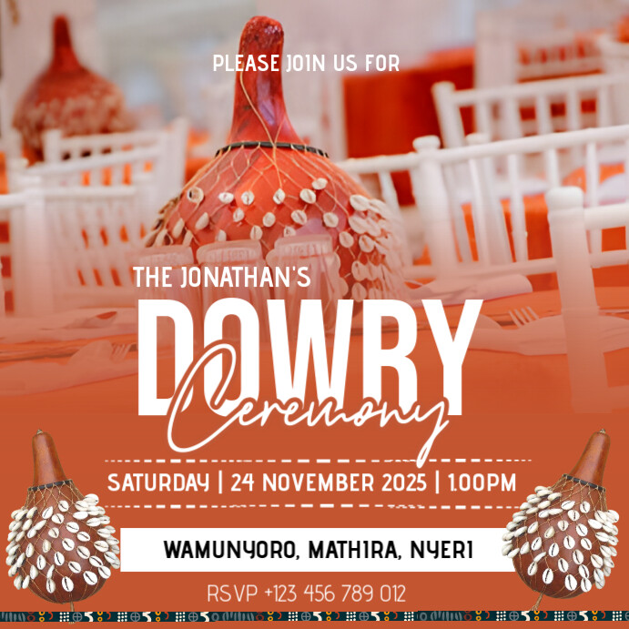 Dowry Ruracio ceremony Invitation Template | PosterMyWall