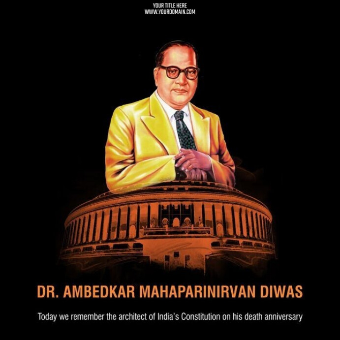 Dr. Ambedkar Death anniversary Template | PosterMyWall