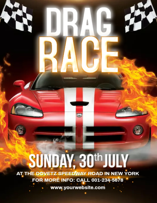Modèle Drag Race Flyer Template | PosterMyWall